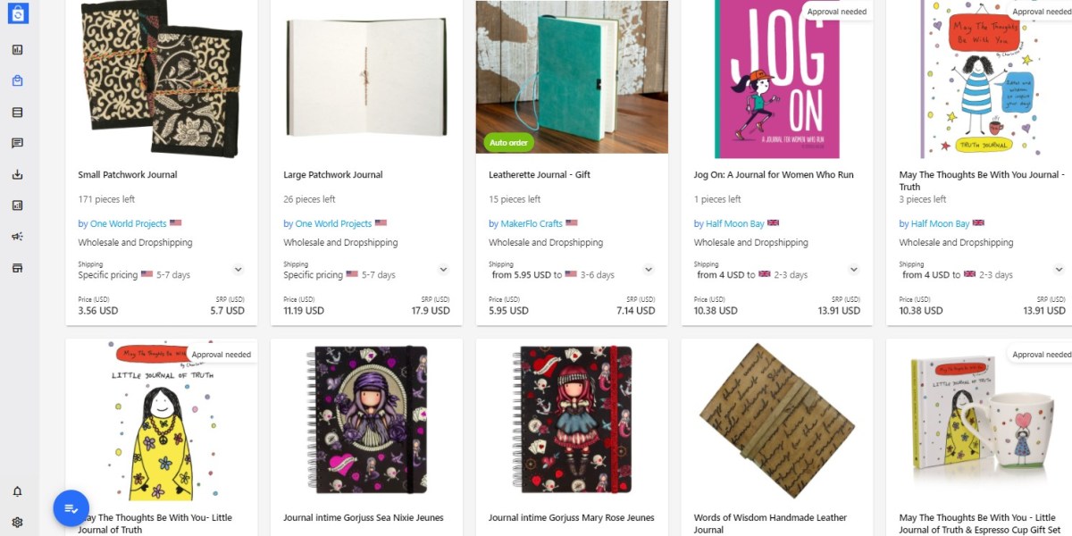 Dropshipping Notebooks/Journals/Planners: 10 Suppliers & 8 Product Ideas